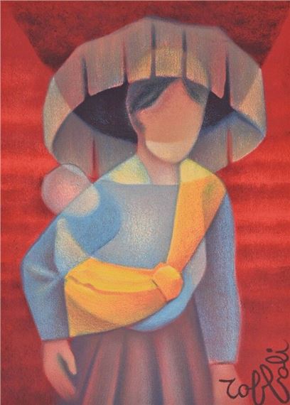 Louis Toffoli | Peruvian peasant woman | MutualArt
