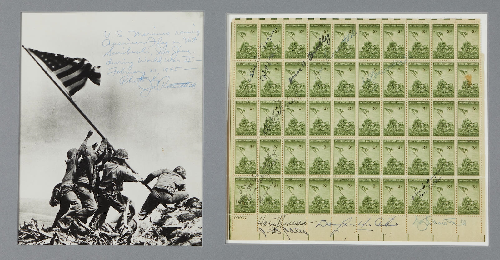 Joe Rosenthal | Raising the Flag on Iwo Jima, with a mint sheet of 50 ...