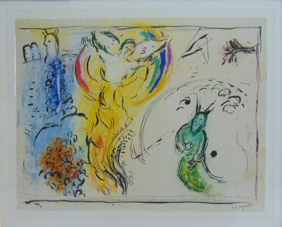 Marc Chagall | Moses in front of the Burning Bush (Circa 1980) | MutualArt