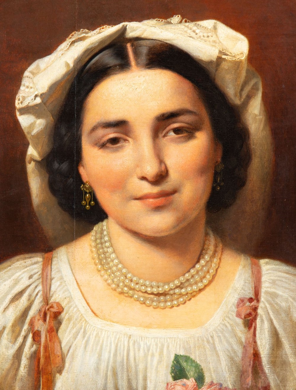 Leonard Ludwik Straszynski | Portret of a young roman woman (1864 ...