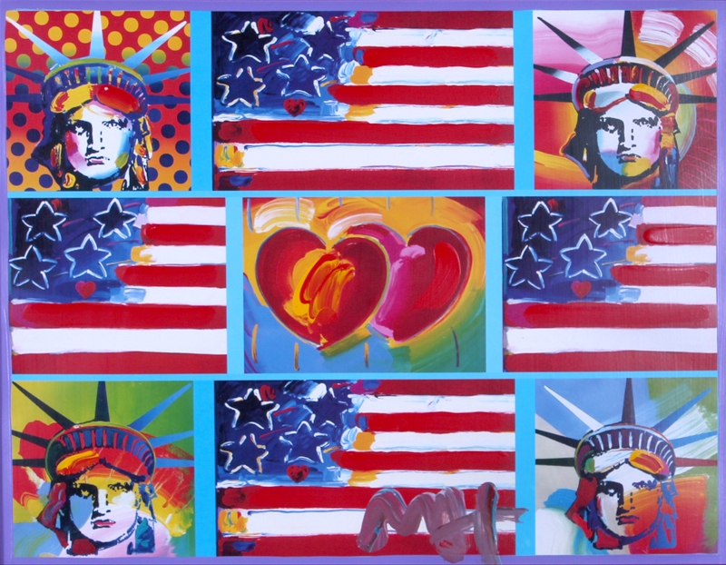 Peter Max | PATRIOTIC SERIES FOUR LIBERTIES | MutualArt