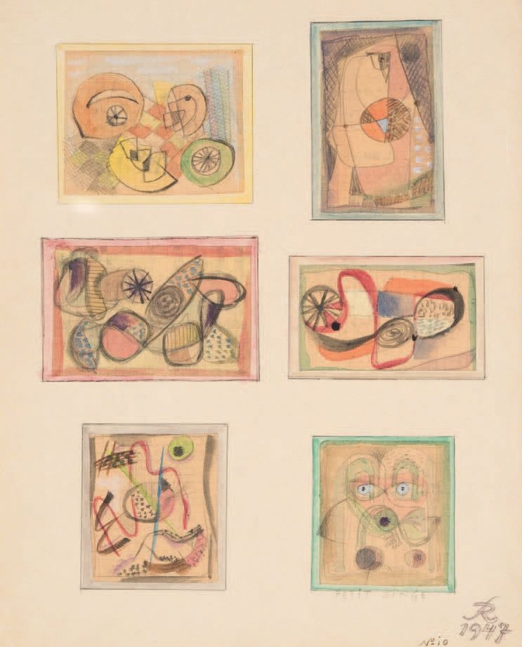 Hans Reichel | 6 Compositions on the same sheet (1947) | MutualArt
