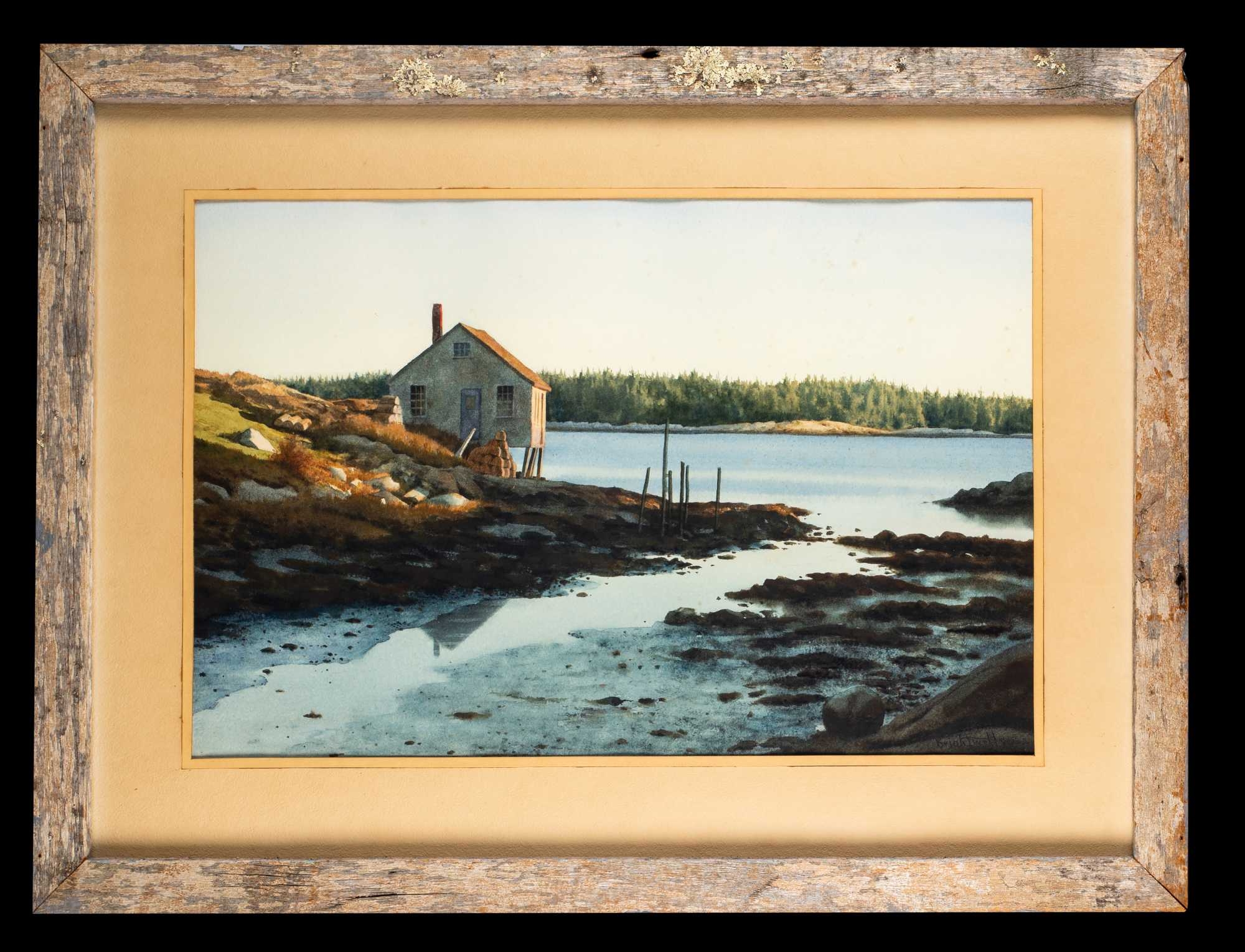 Walter Brightwell | painting of sea coast and bouys | MutualArt