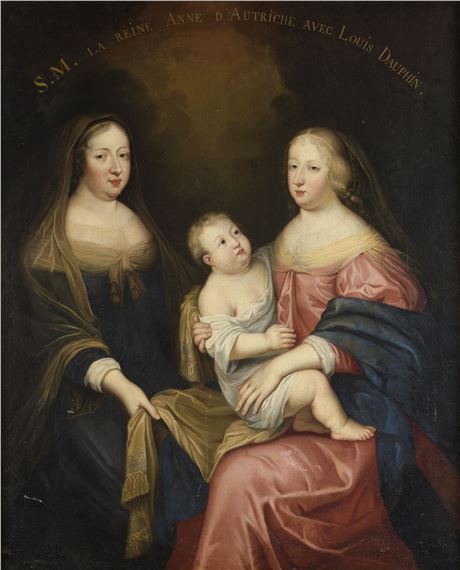 Charles Beaubrun | Portrait of Anne of Austria with Maria Theresa and ...
