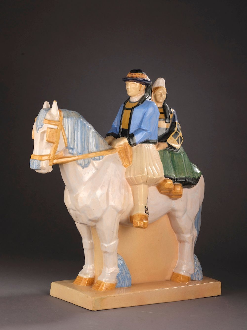 Emile Just Bachelet | The bride and groom on horseback | MutualArt