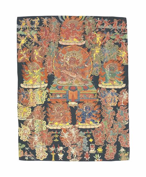 Tibetan School, 18th Century | A painting of the 58 Wrathful Deities of ...