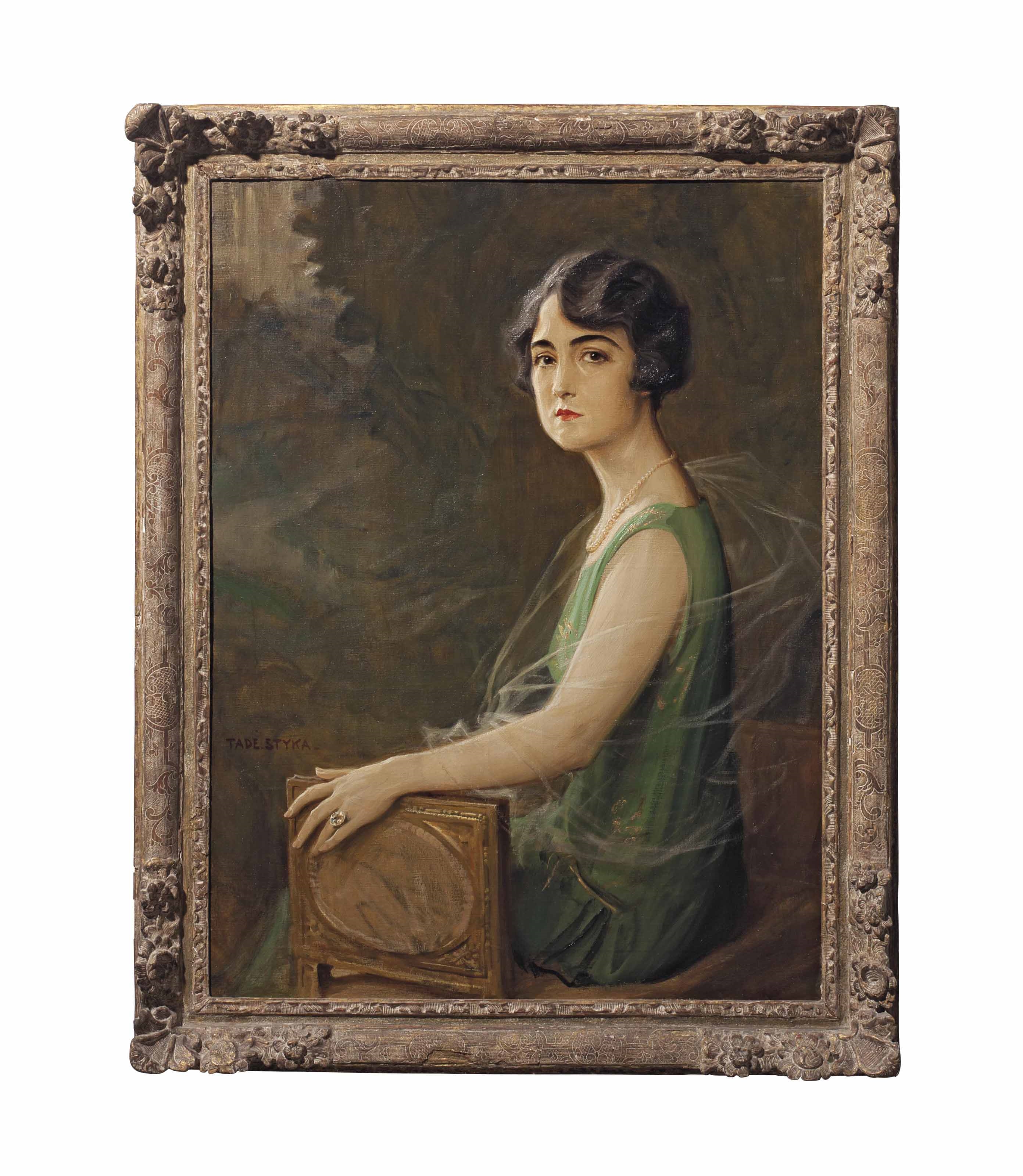 Tadé Styka | Portrait of Anna Eugenia Clark | MutualArt