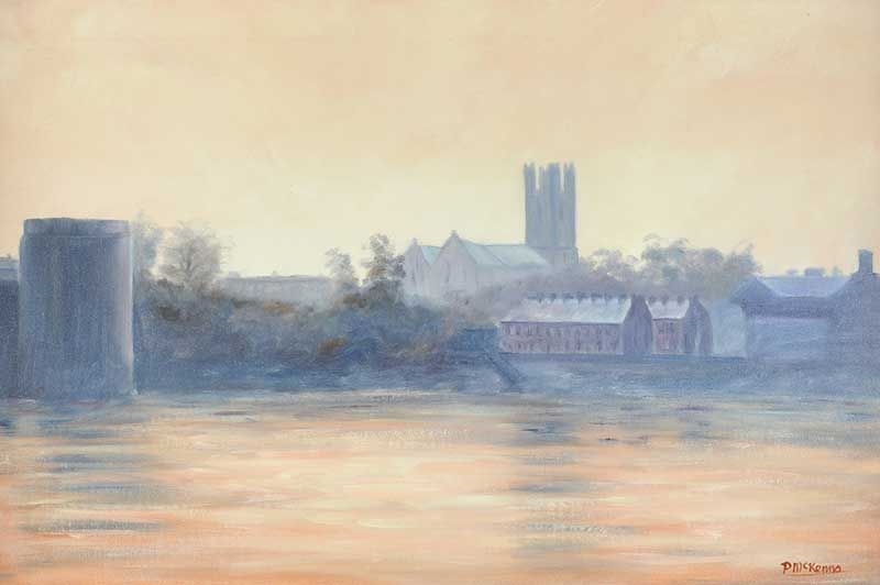 Pat McKenna | CHURCH ACROSS THE RIVER | MutualArt