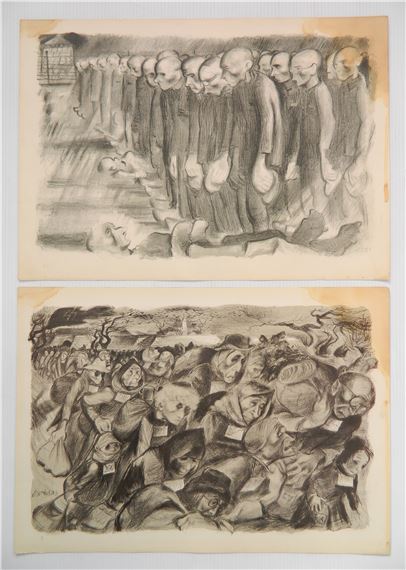 Leo Haas | 12 Puvodnich Litografi z Nemeckych Koncentracnich Taboru ...