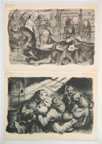 Leo Haas | 12 Puvodnich Litografi z Nemeckych Koncentracnich Taboru ...