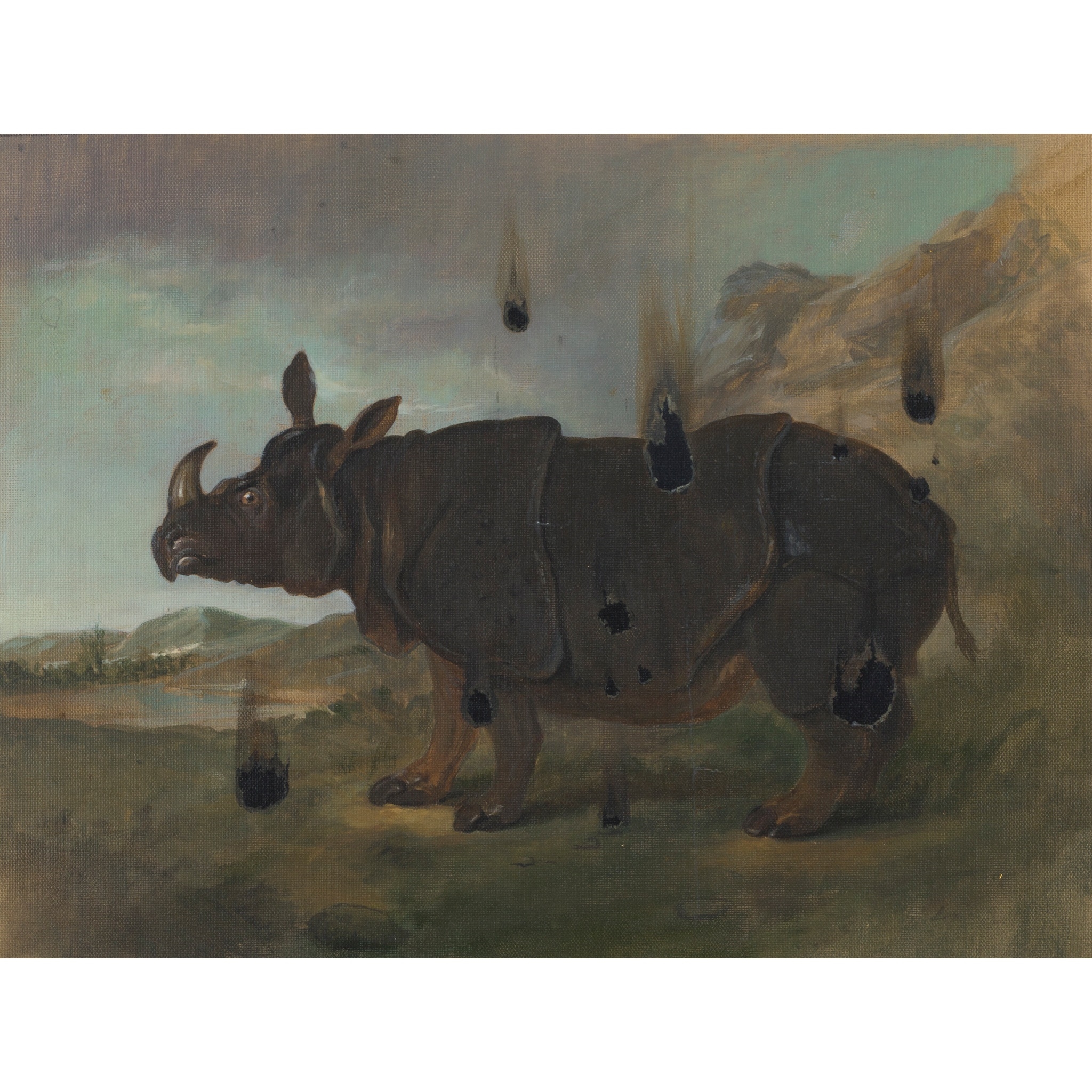 Derrick Guild | BURNT RHINO AFTER OUDRY | MutualArt