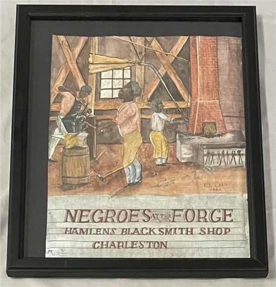 R. L. Cady | Negroes at the Forge (1862) | MutualArt