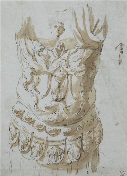 Italian School, 16th Century | Drawing of the cuirass of the statue of ...