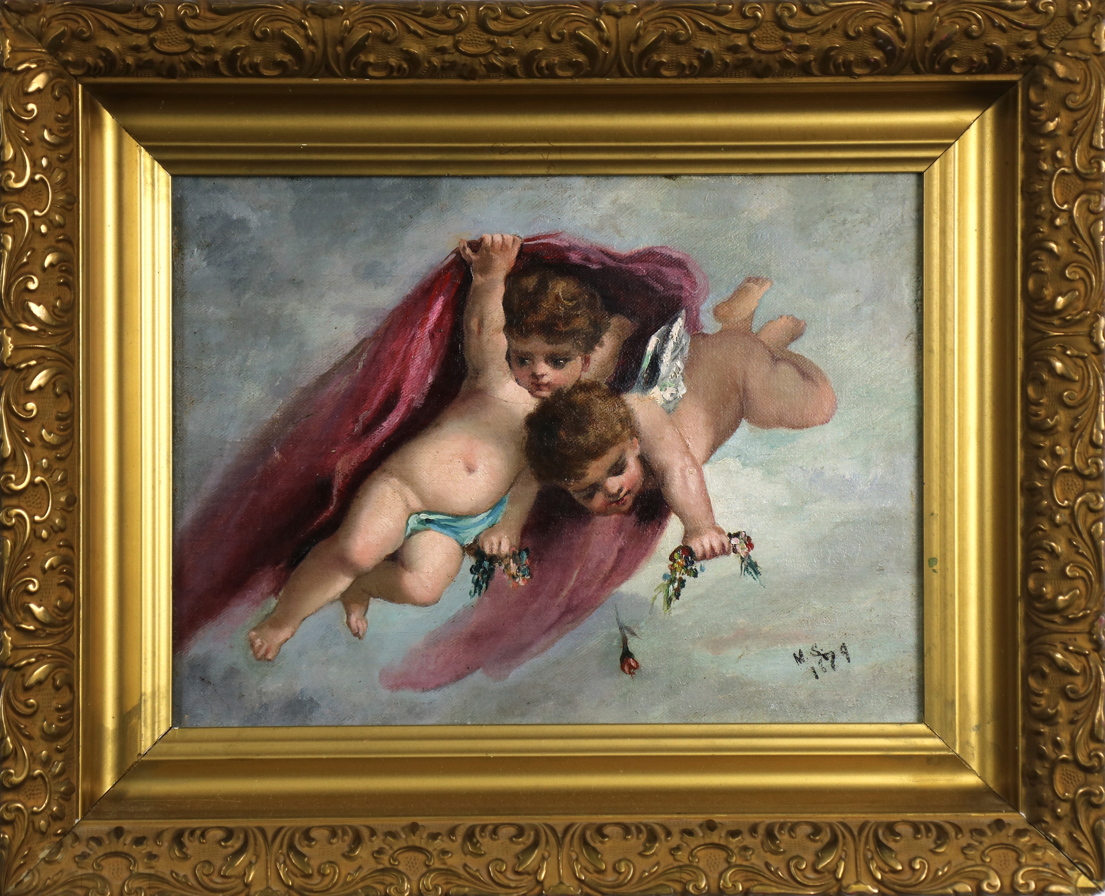 European School, 19th Century | Two Putti (1879) | MutualArt