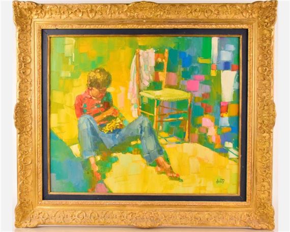 Rodolfo Dotti | Jeune homme assis à côté d'une chaise | MutualArt