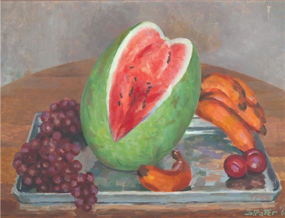 Henry Strater | Ripe Bananas and Watermelon (1960) | MutualArt