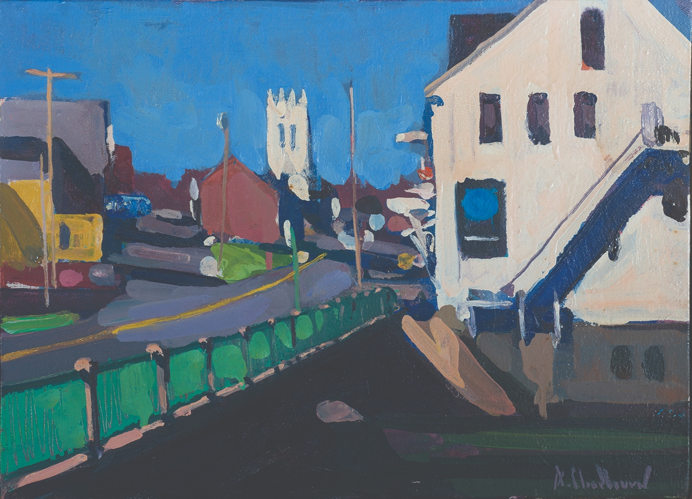 Alfred Cheney Chadbourn | The Bridge - Damariscotta (1979) | MutualArt