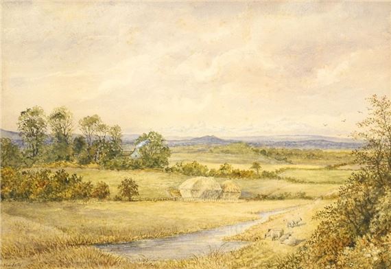 Nathaniel Neal Solly | Bucolic Farm Vista (1884) | MutualArt