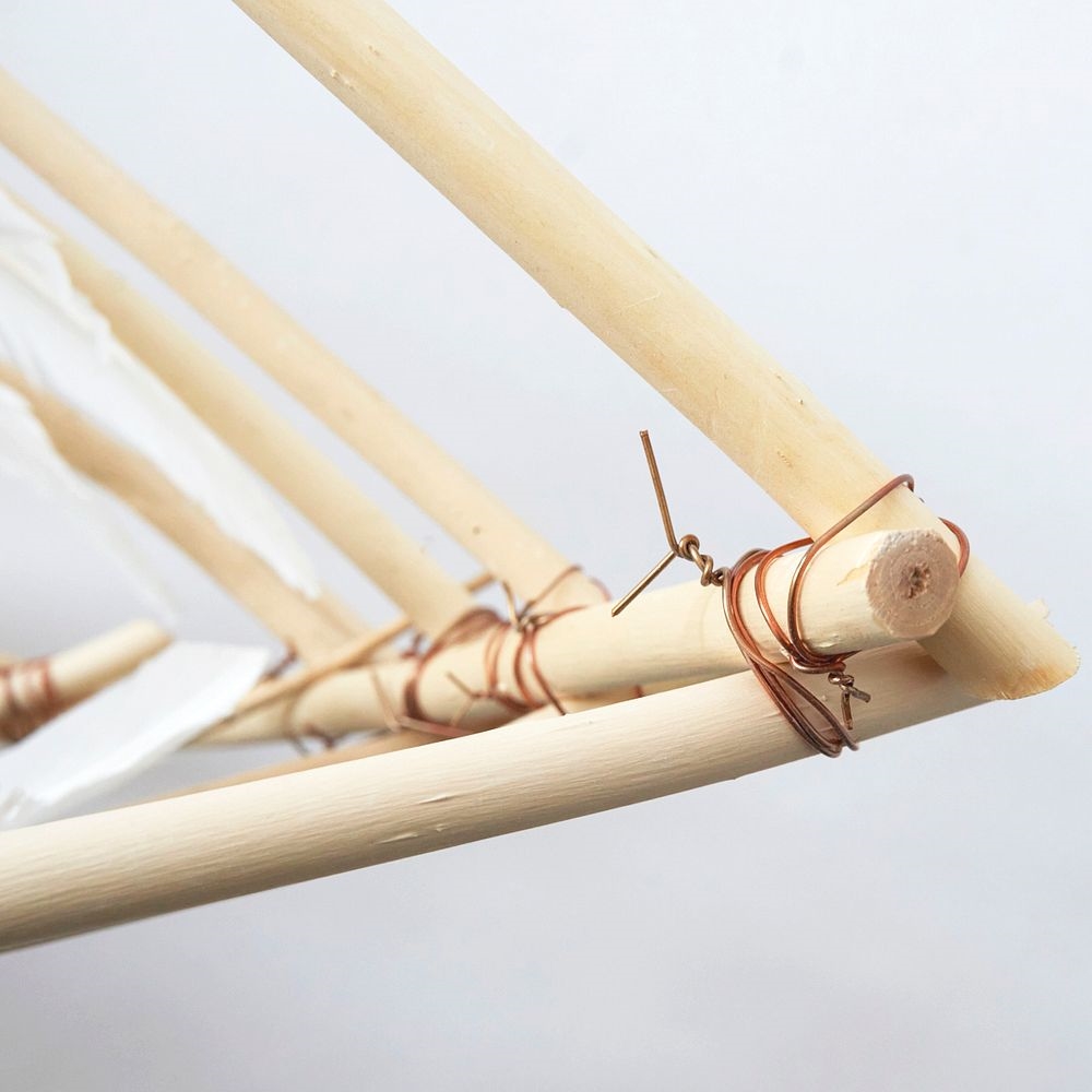Truman T. Lowe | Truman Lowe Feather Canoe Mixed Media | MutualArt