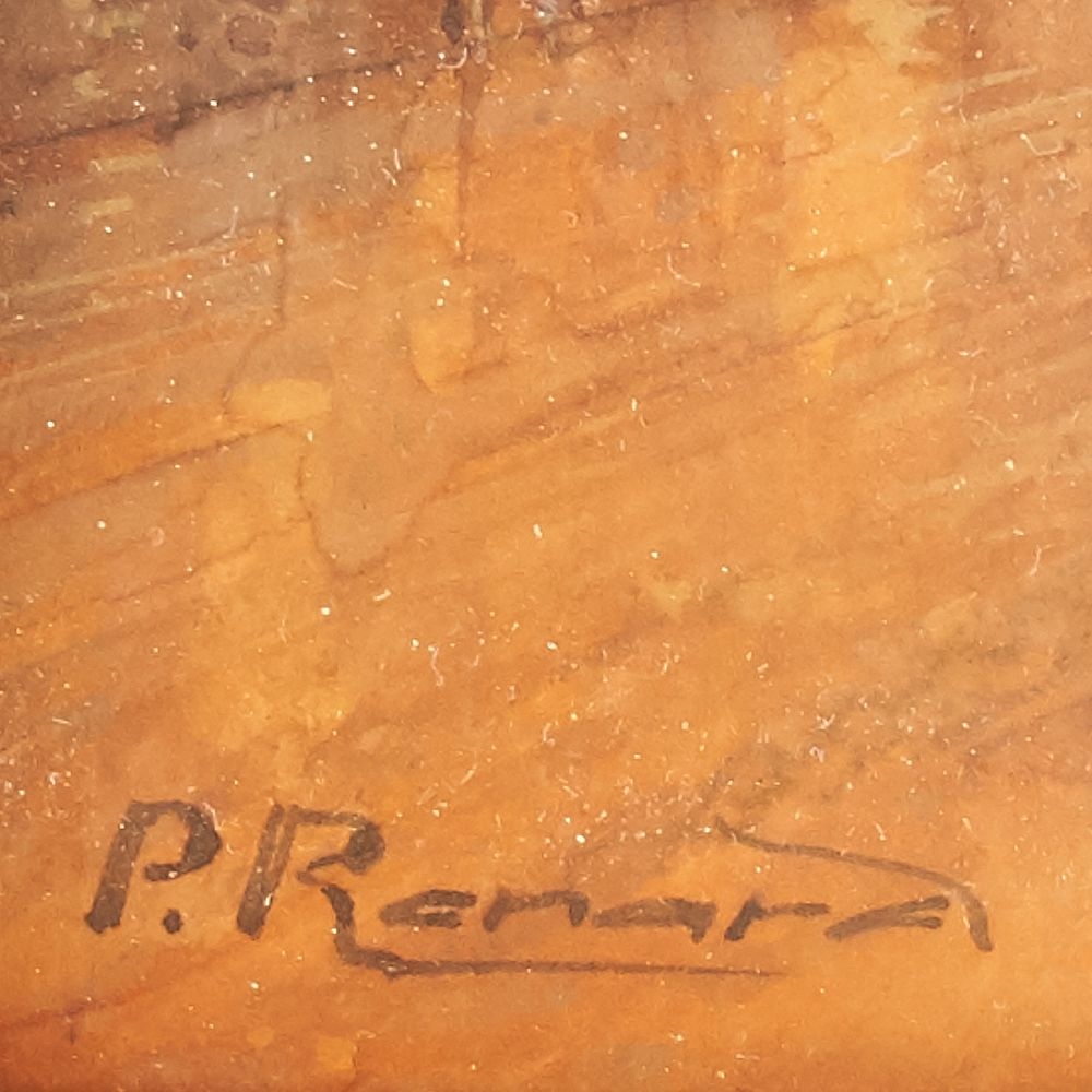 Paul Renard | Paul Renard Parisian Street Scene Watercolor | MutualArt