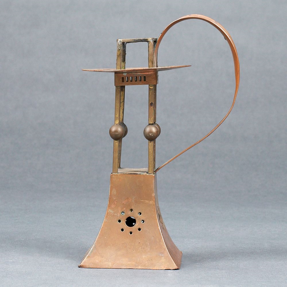 Carl Deffner | Carl Deffner Jugendstil Brass & Copper Candle Holder ...