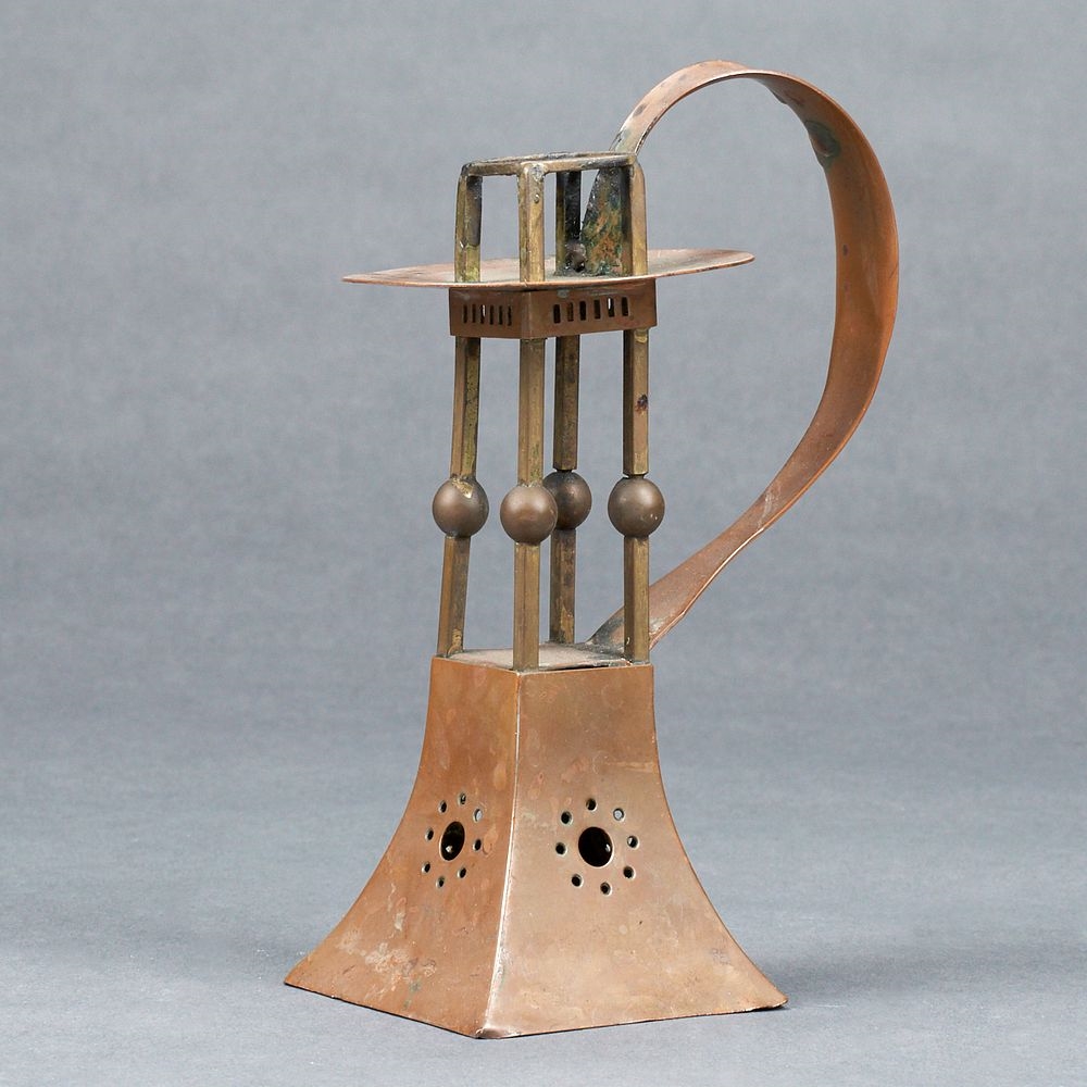 Carl Deffner | Carl Deffner Jugendstil Brass & Copper Candle Holder ...