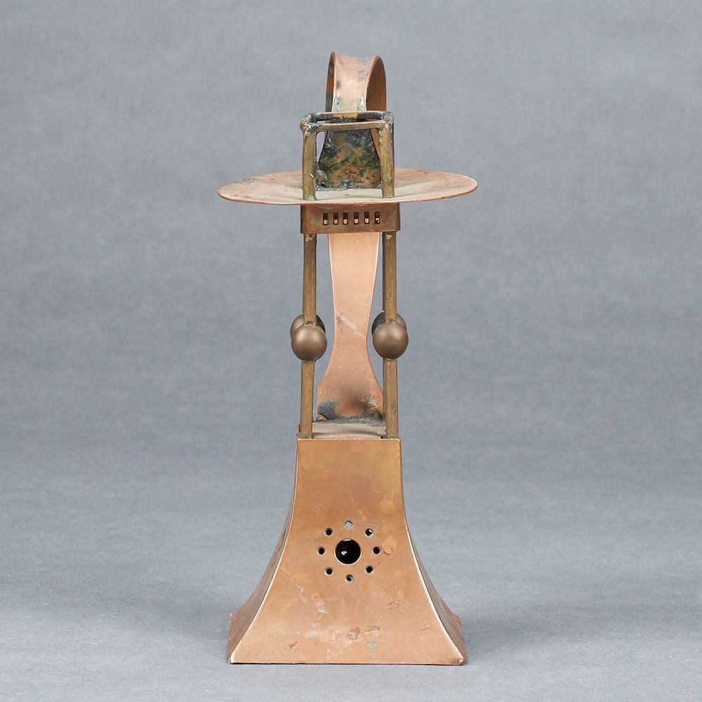 Carl Deffner | Carl Deffner Jugendstil Brass & Copper Candle Holder ...