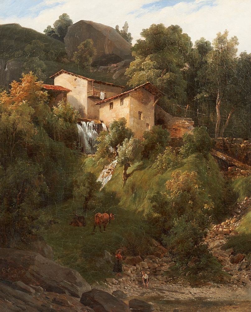 Jean Baptiste Camille Corot | After Camille Corot Italian Landscape Oil ...