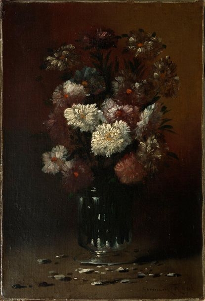 Germain Ribot | Still life with a bouquet of flowers | MutualArt
