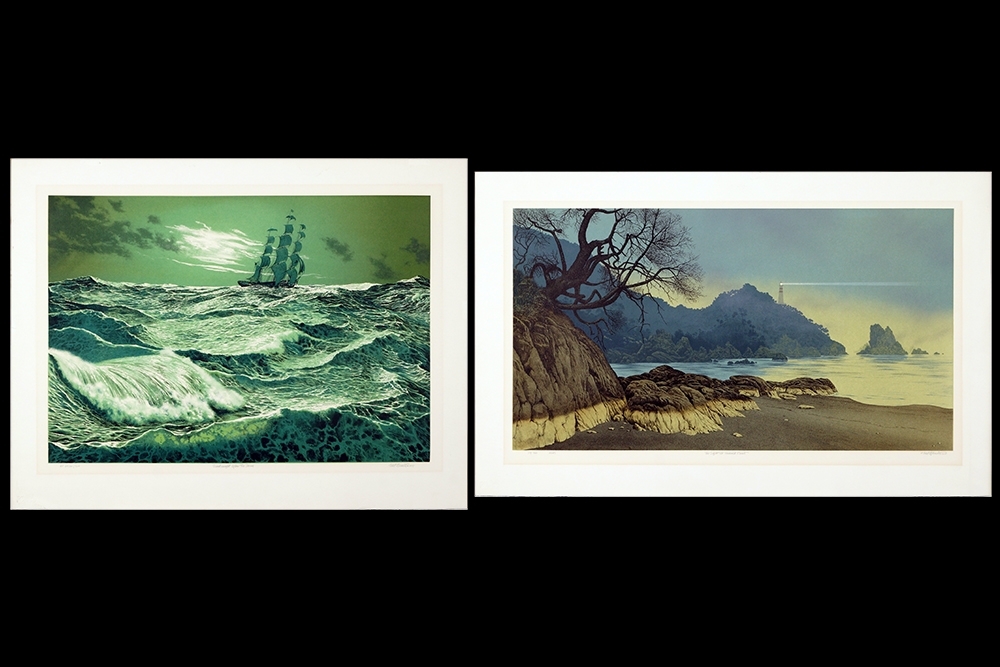 Mel Hunter | Two Works: Color Lithographs | MutualArt