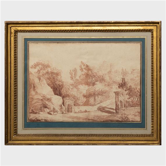 Hubert Robert | View of Arieca by Rome | MutualArt