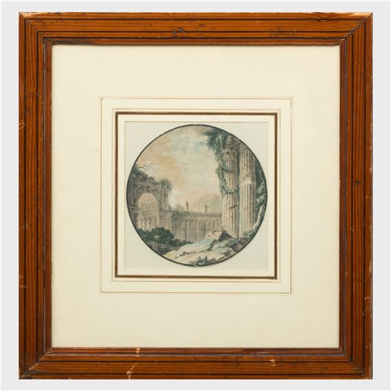 Jean Henry Alexandre Pernet | Classical Landscape with Ruins | MutualArt