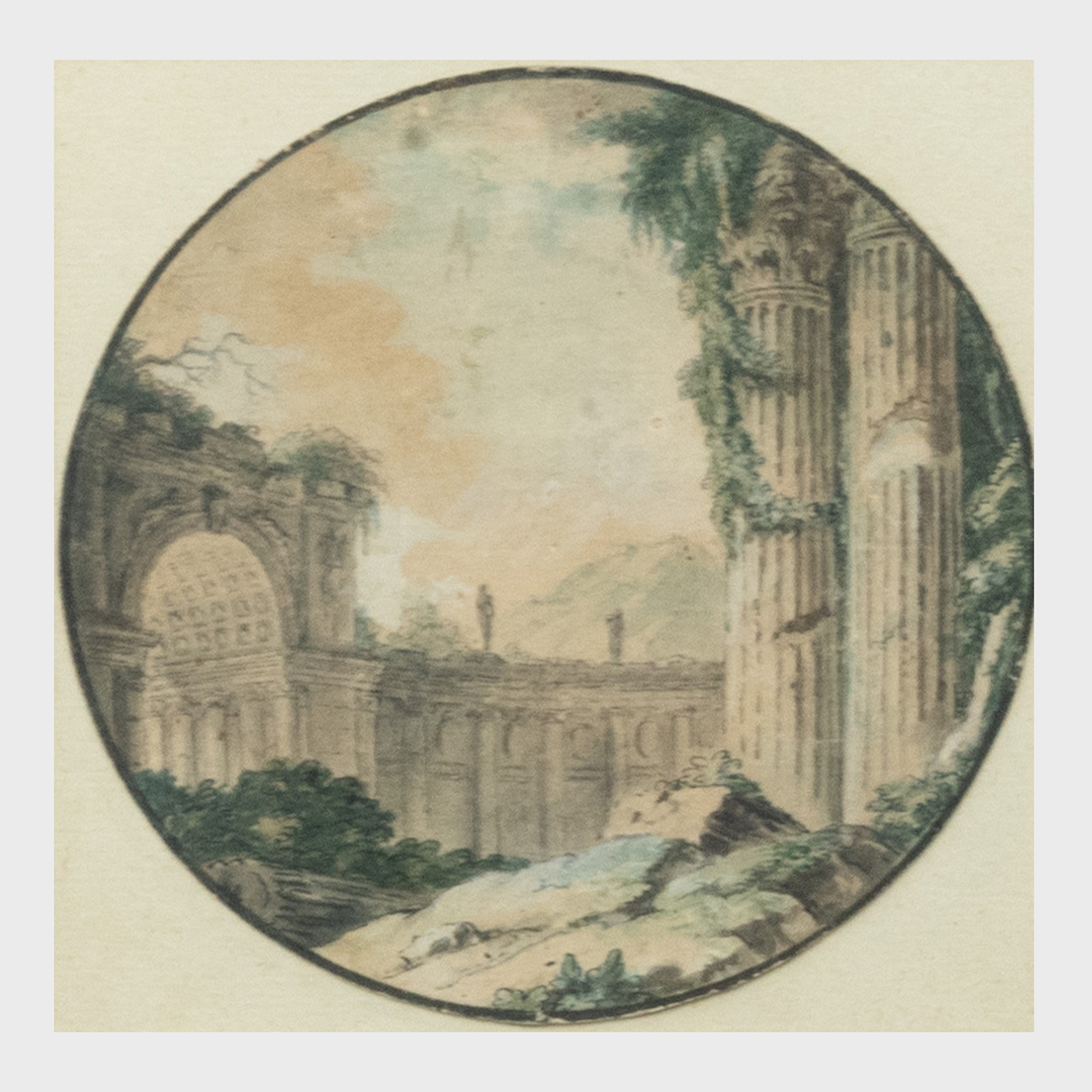 Jean Henry Alexandre Pernet | Classical Landscape with Ruins | MutualArt