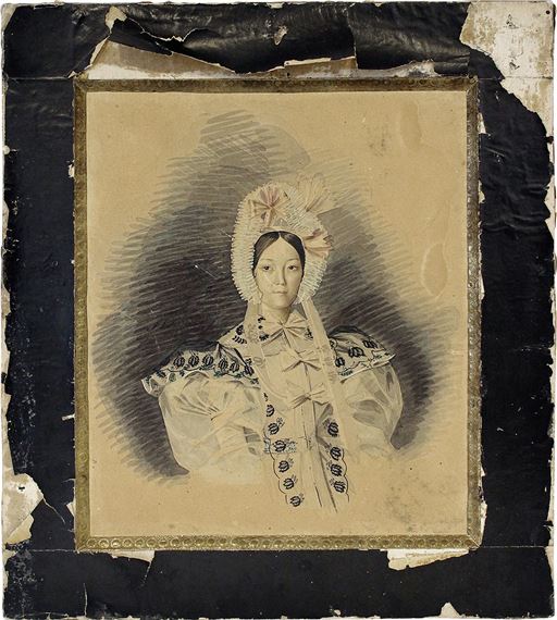 P. Volkov | Portrait of a girl (1834) | MutualArt