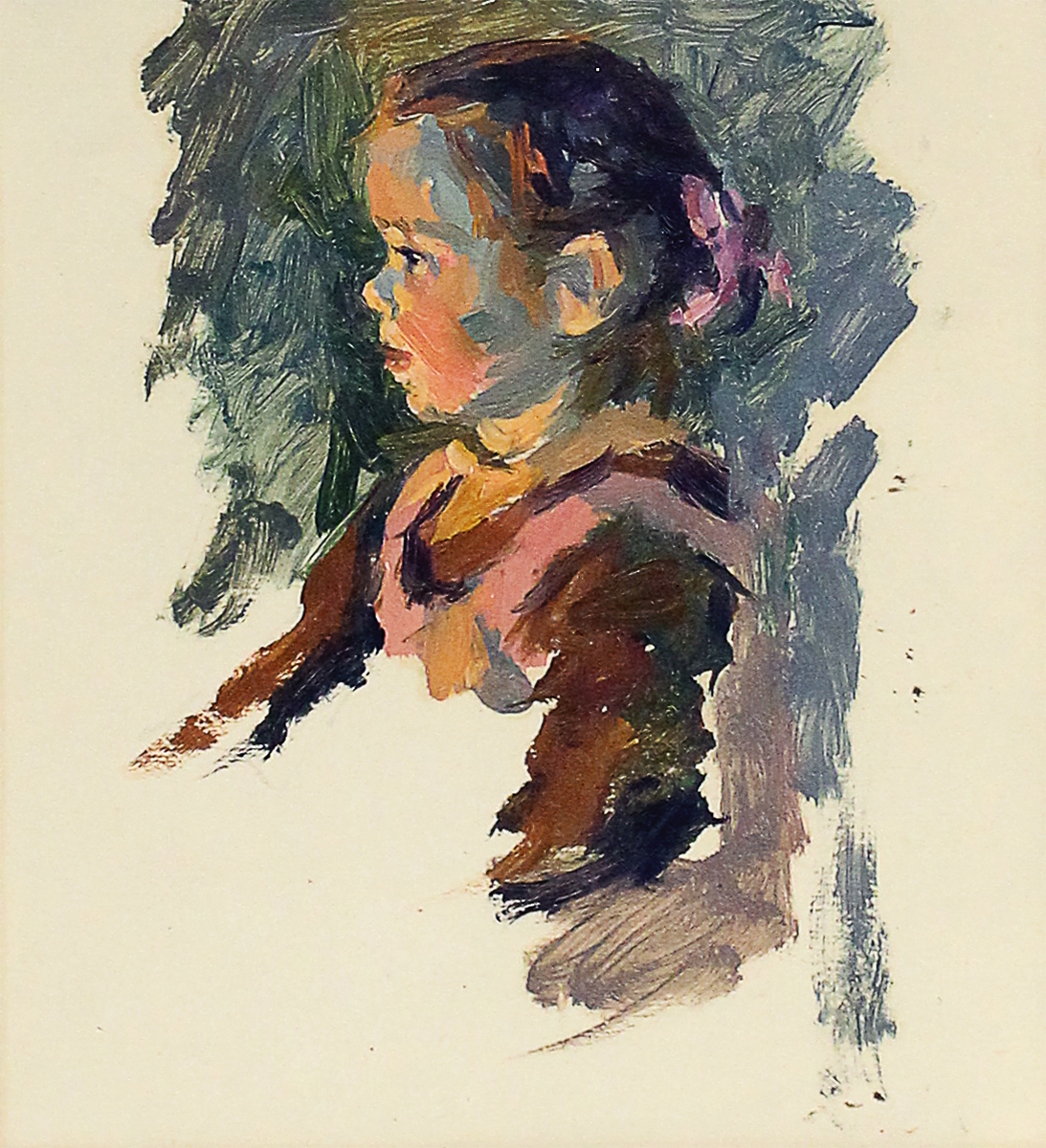Konstantin Ivanovitsj Finogenov | Portrait of a girl (1940) | MutualArt