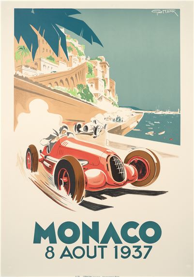 Géo‏ Ham | A MONACO GRAND PRIX POSTER FROM AUGUST 8TH | MutualArt