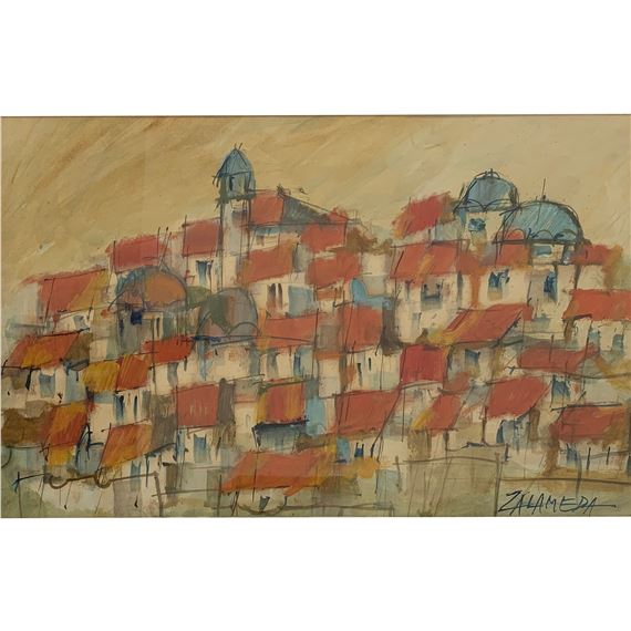 Oscar Zalameda | European Houses with Dome | MutualArt