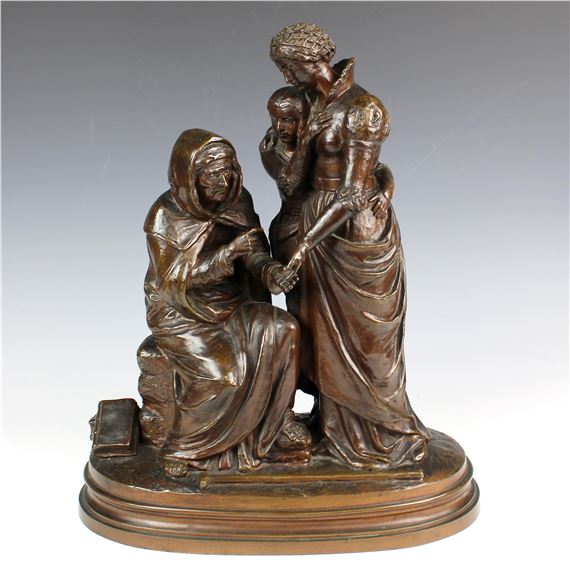 Theodore Hebert | dame en dochter bij een waarzegster (19) | MutualArt