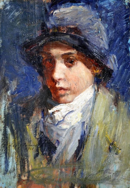 Luigi Crisconio | Fanciullo con cappello (1921) | MutualArt