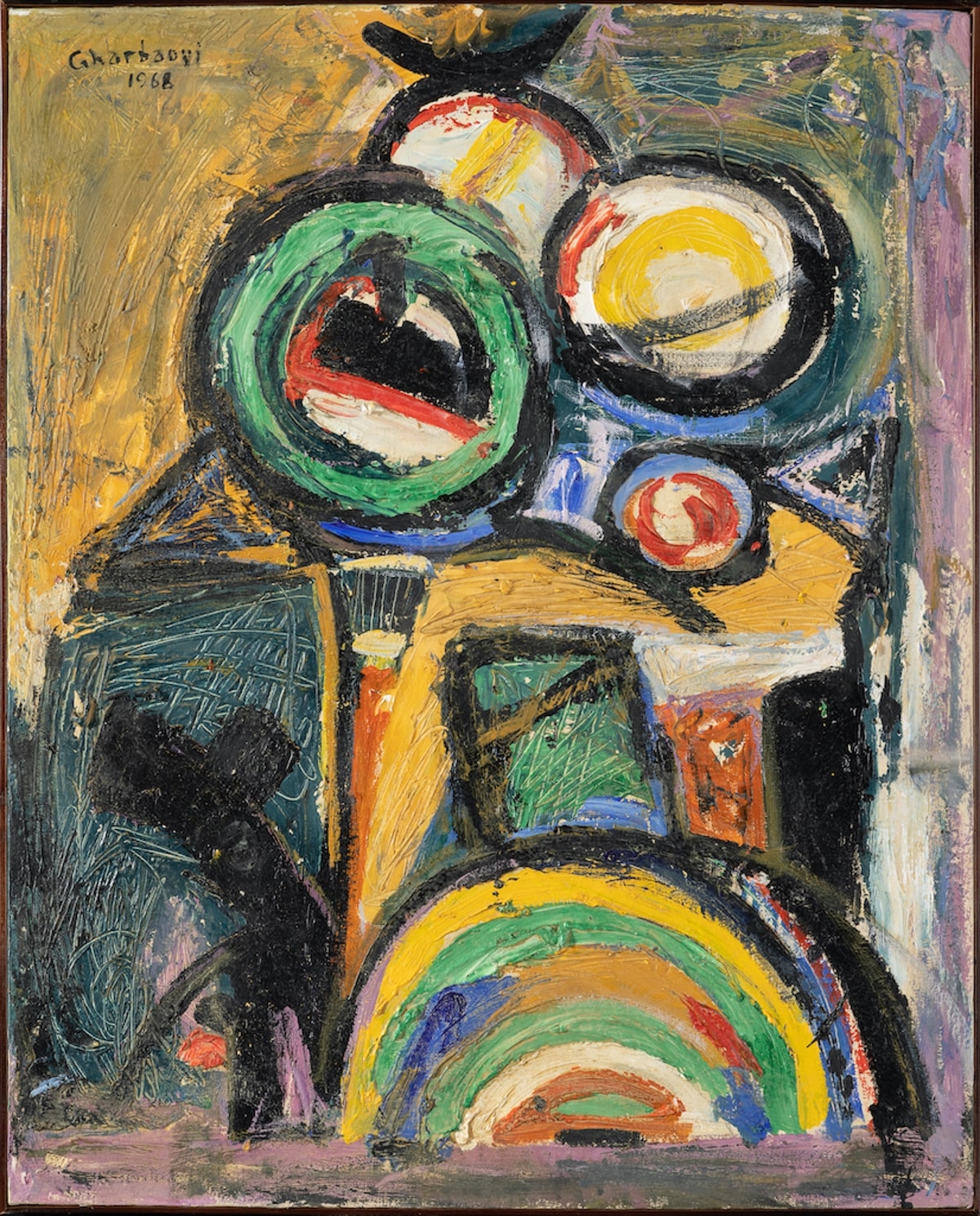 Jilali Gharbaoui | Untitled abstract (1968) | MutualArt