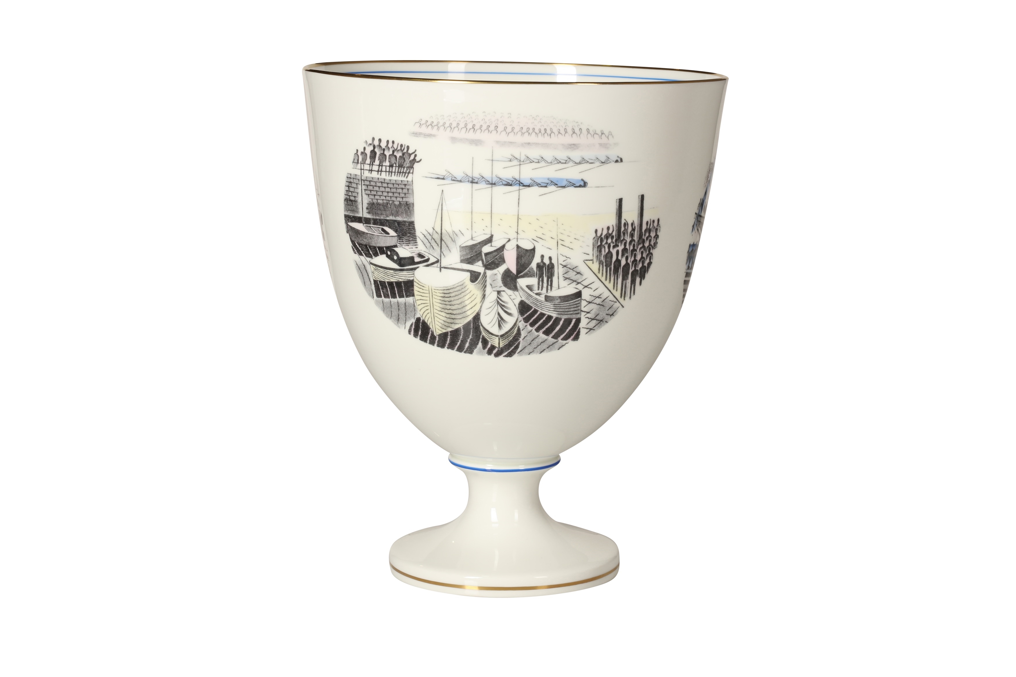 Eric Ravilious | A BOAT RACE TROPHY VASE (1937) | MutualArt