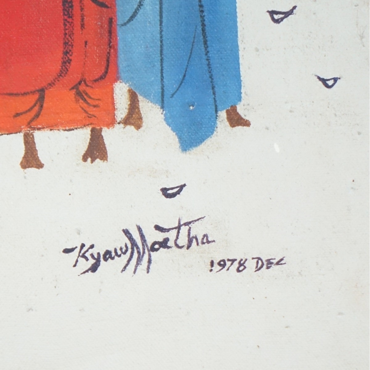 Kyaw Moe Thar | Village Scene (1978) | MutualArt