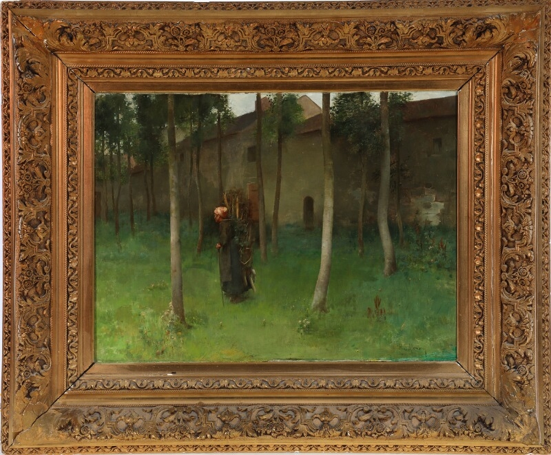 Henry Siddons Mowbray | A woman gathering firewood | MutualArt