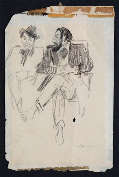 Opisso Ricard | Pablo Pi­casso and Pere Romeu | Artwork performance at ...