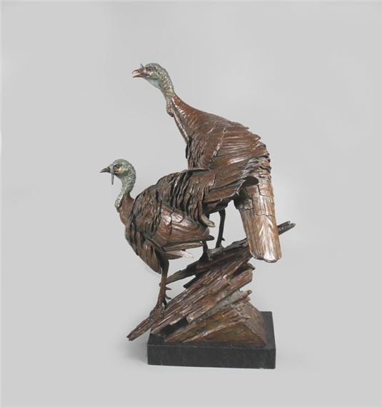 Walter Matia | Wild Turkey Pair (1995) | MutualArt