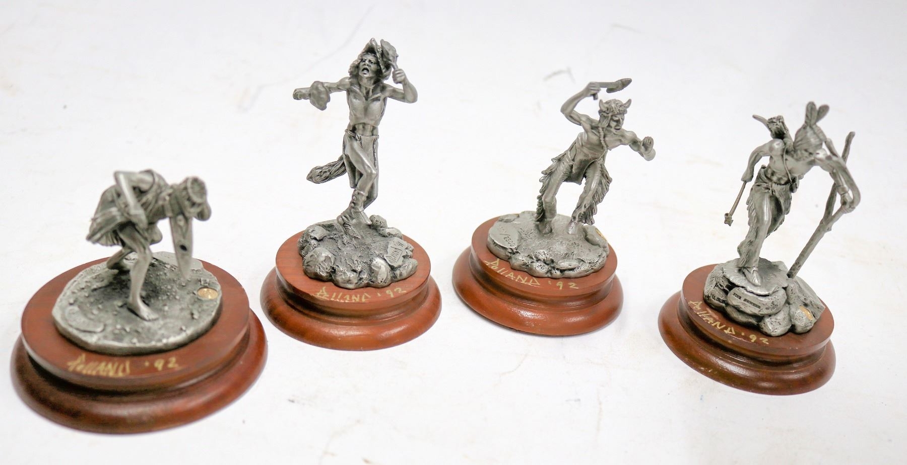 Donald Jack Polland | American Indian themed pewter sculptures (4 ...