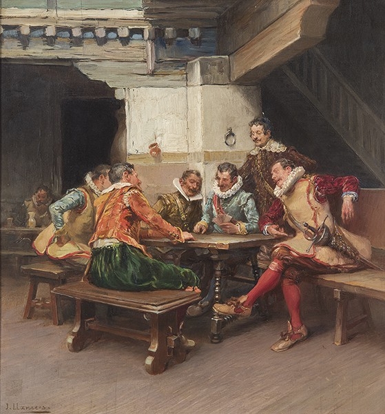 José Llaneces | Soldados en la taberna | MutualArt