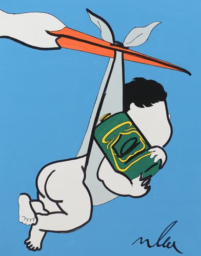 Marco Lodola | Arriva la cicogna | MutualArt