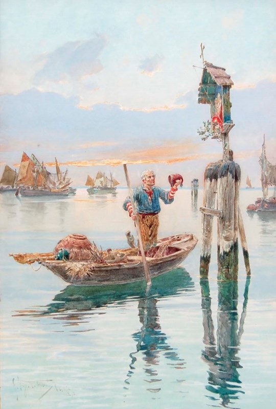 Giuseppe Vizzotto-Alberti | PESCATORE (1898) | MutualArt
