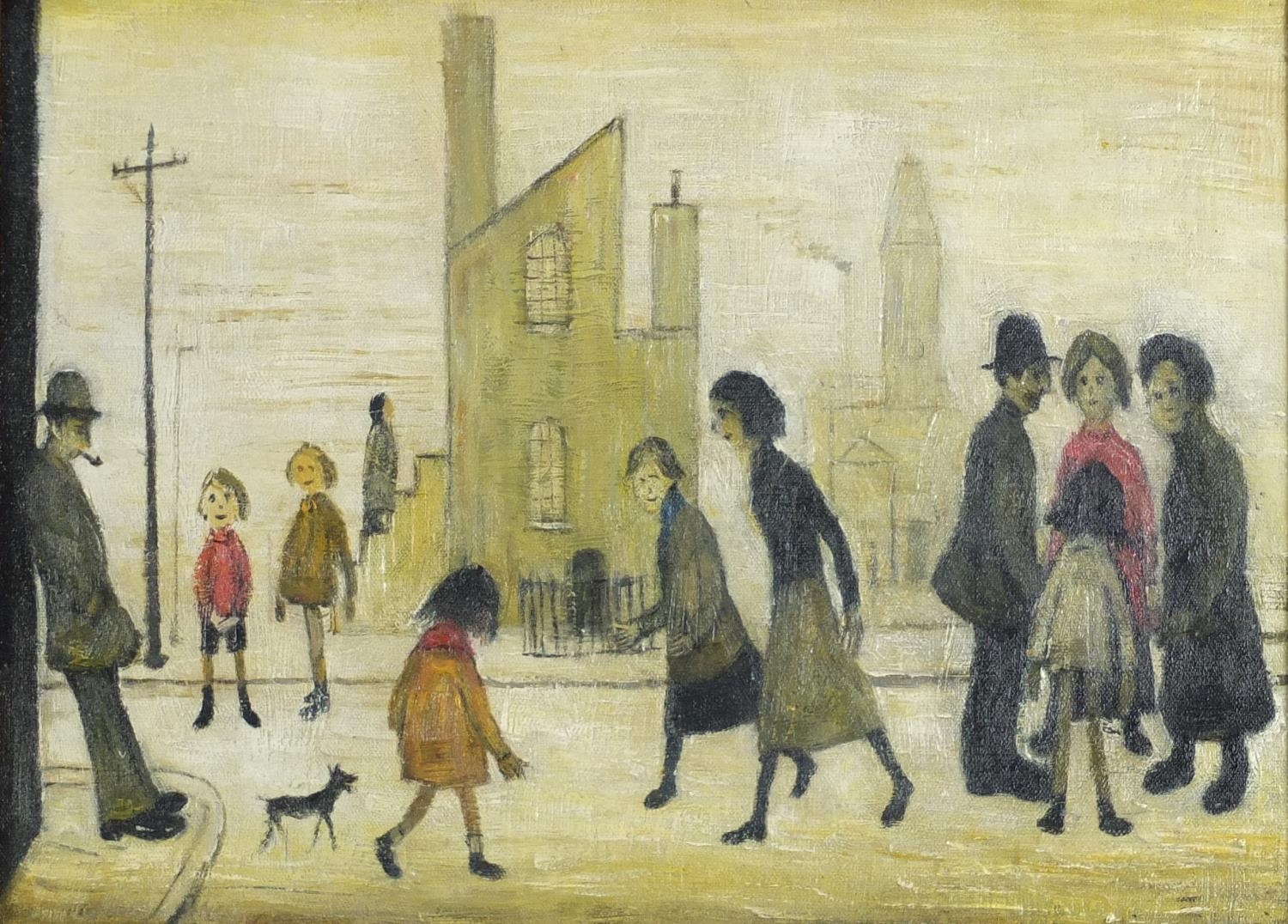 Laurence Stephen Lowry | Figures in a street | MutualArt